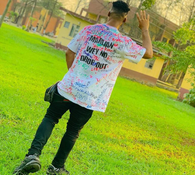 Popular Nigerian dancer Poco Lee's mom signs his shirt after graduation ...