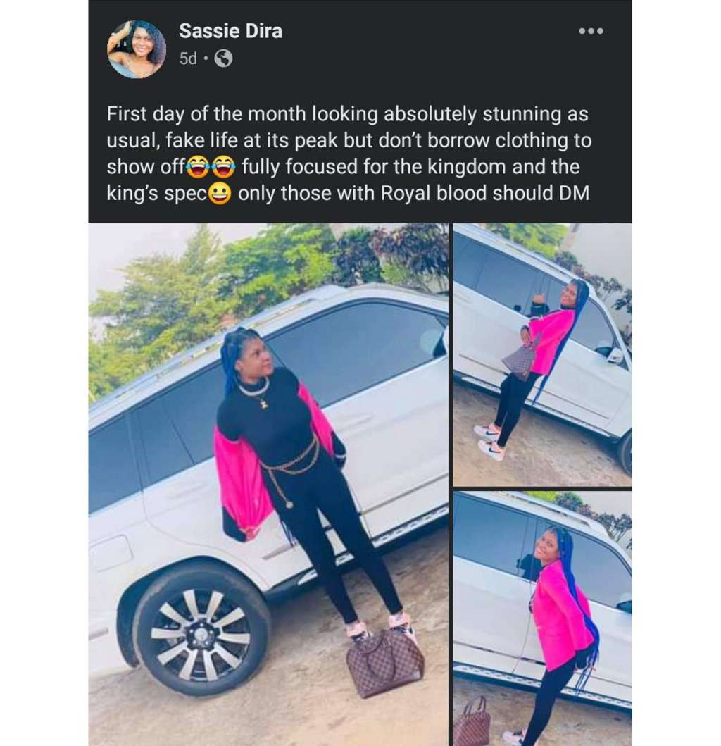Hours after making a Facebook post posing by her car, EFCC arrests suspected Yahoo Girl ...