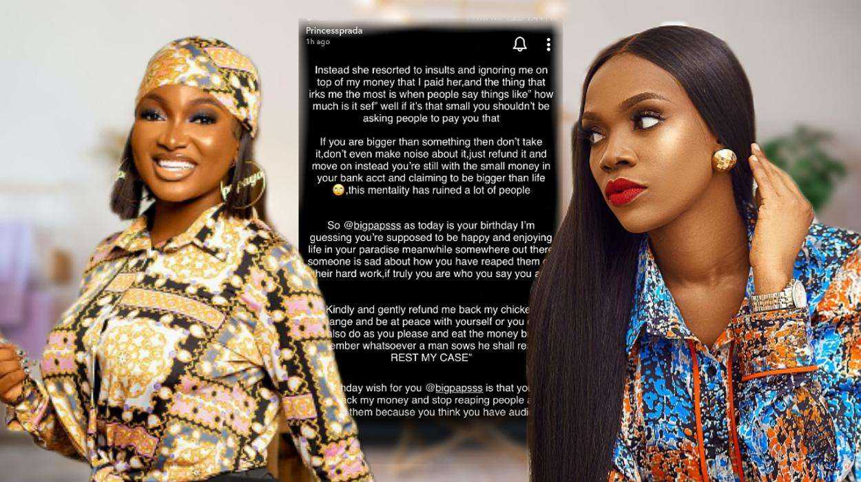 BBNaija Prince' sister Princess calls out influencer Papaya over failed ...