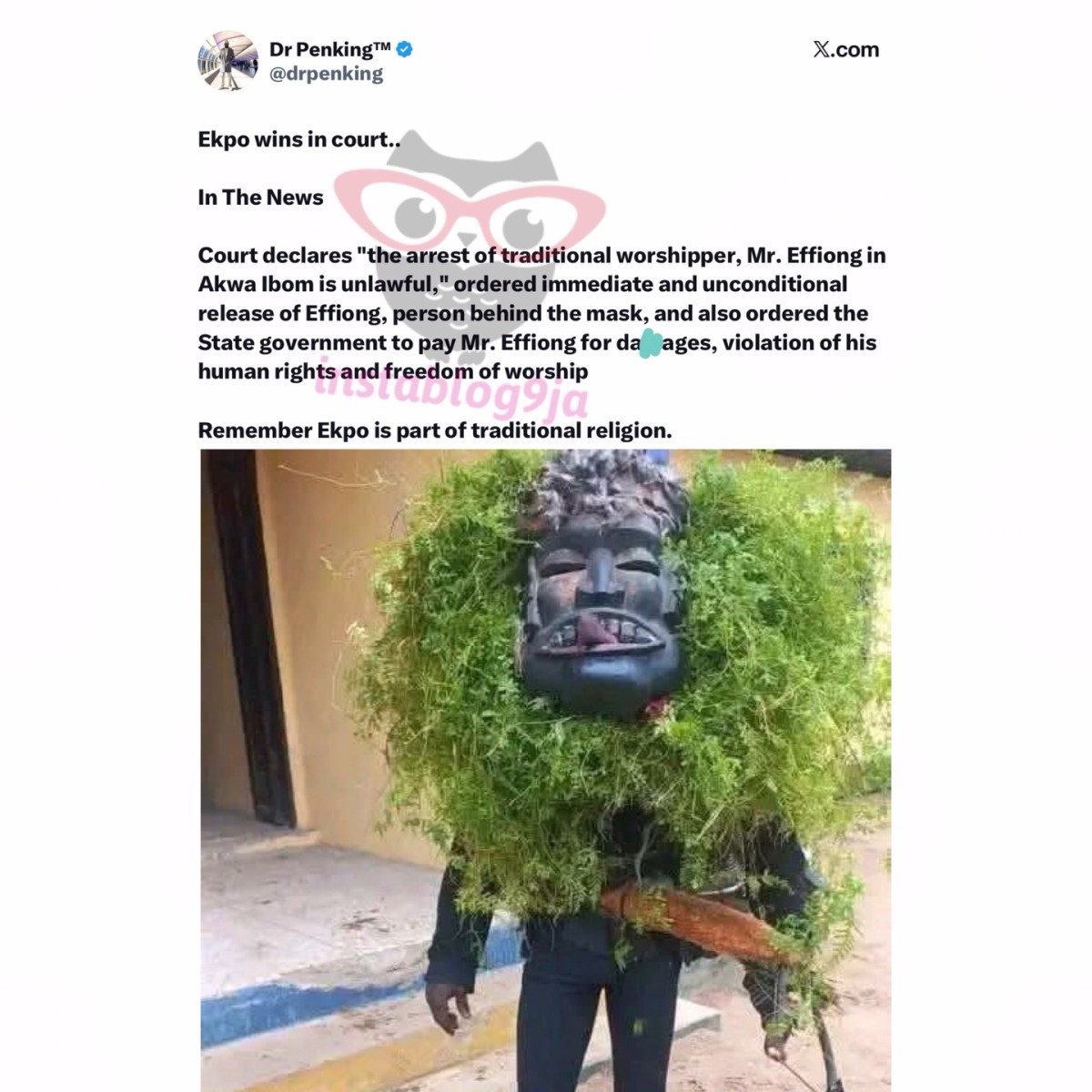 Akwa Ibom masquerade wins court case over street arrest - ValidUpdates